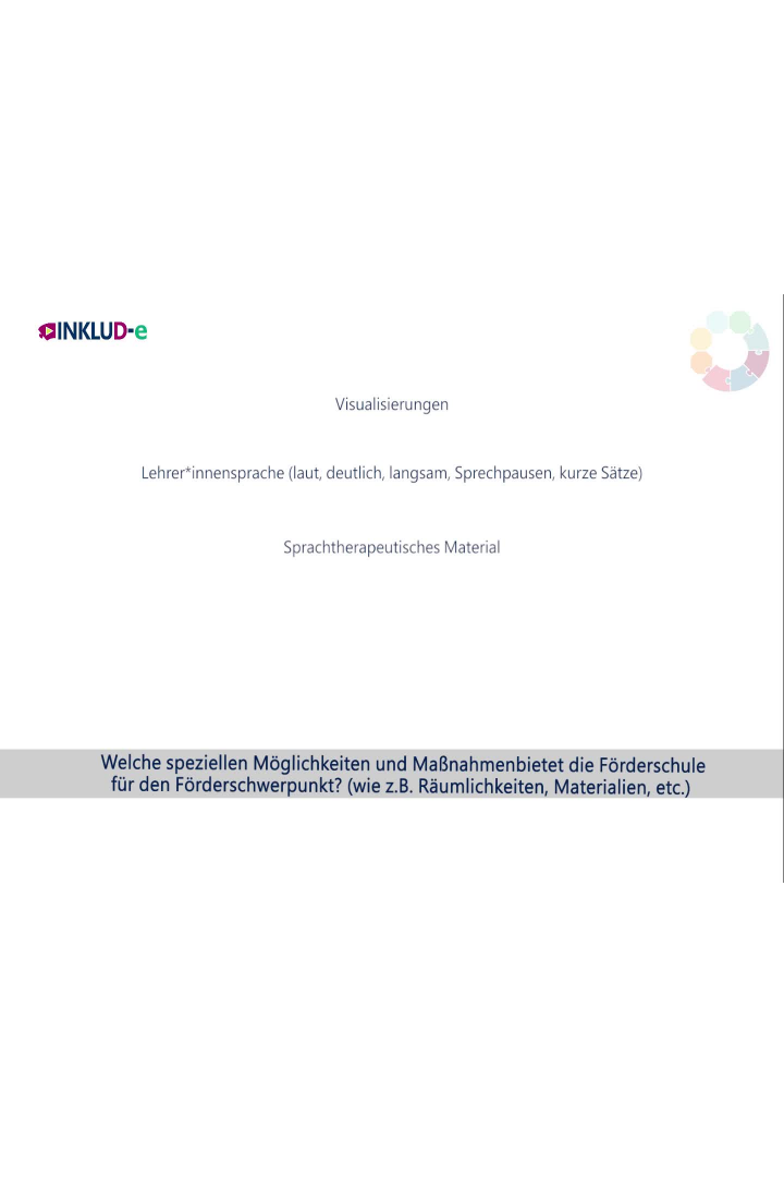 Interview mit einer Lehrerin einer Förderschule für Sprache - Simon ...